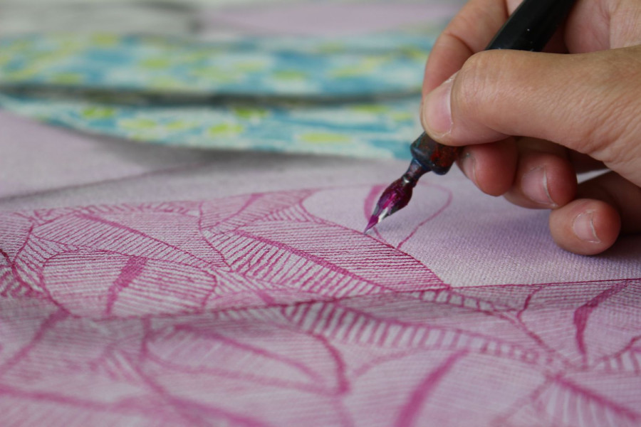 Drawing patterns with a dipping pen and ink - ARTiful: painting demos