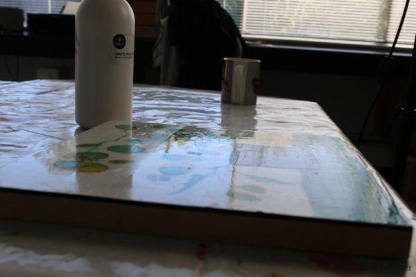 How to apply an isolation coat to your acrylic and mixed media paintings