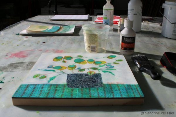 How to apply an isolation coat to your acrylic and mixed media paintings