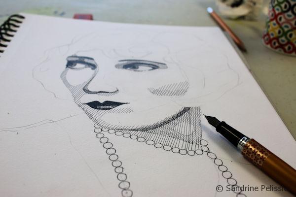 Cross hatching portraits - ARTiful: painting demos